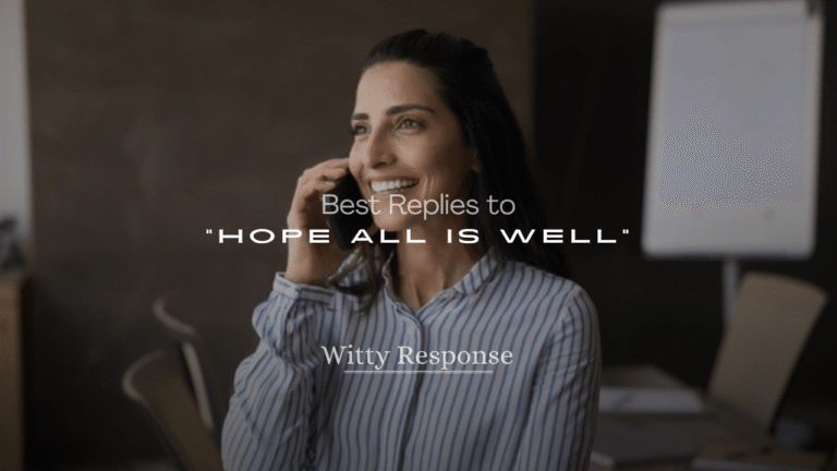 Witty Response - Because silence is not always golden